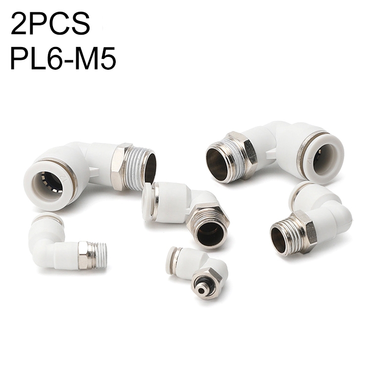 PL6-M5 LAIZE 10 ชิ้น PL Elbow Pneumatic Quick Fitting Connector