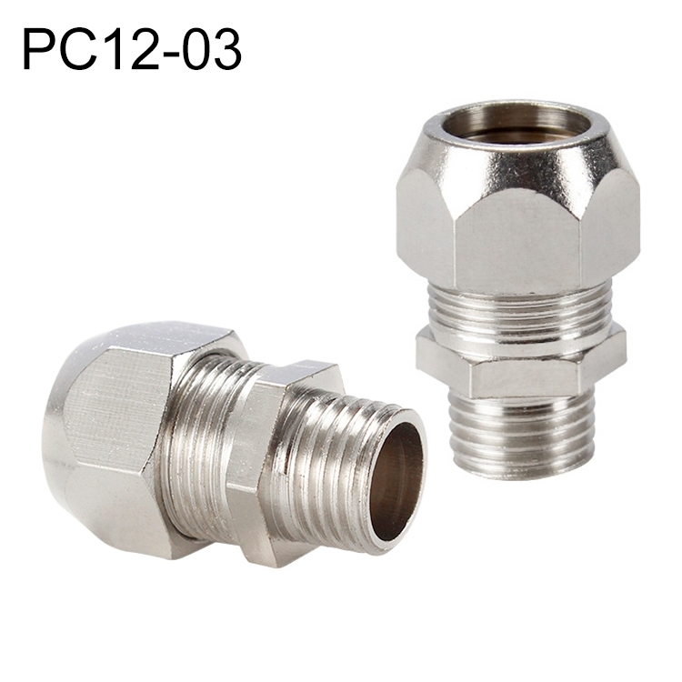 PC12-03 LAIZE 10pcs Nickel Plated Copper Reducer Straight Pneumatic ...