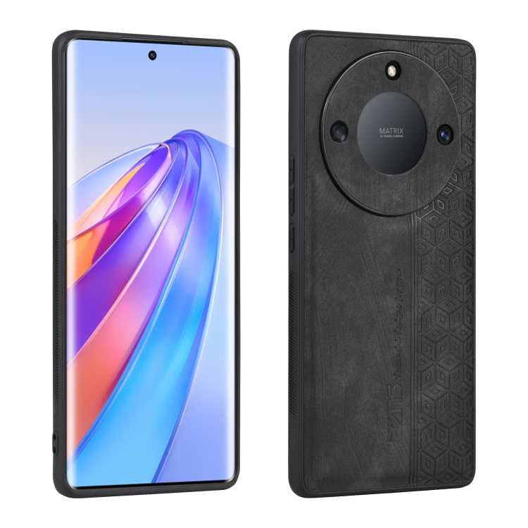 สำหรับ Honor X40 AZNS 3D Embossed Skin Feel Phone Case (สีดำ)