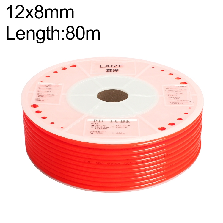 LAIZE นิวเมติกคอมเพรสเซอร์แอร์ท่อ PU ยืดหยุ่น, Specification:12x8mm ...