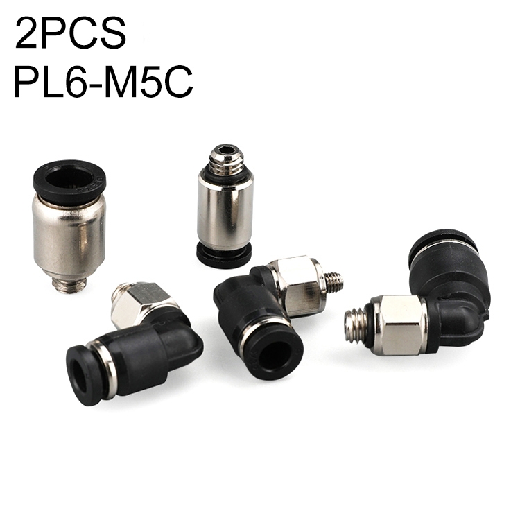 PL6-M5C LAIZE 10 ชิ้นทองแดงชุบนิกเกิลมินิตัวเชื่อมต่อนิวเมติกอย่างรวดเร็ว