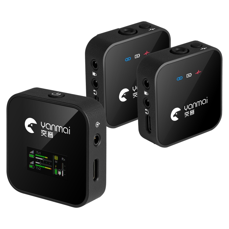 Yanmai GF525 2 in 1 Broadcast 2.4G Wireless Lavalier Microphone Mini ...