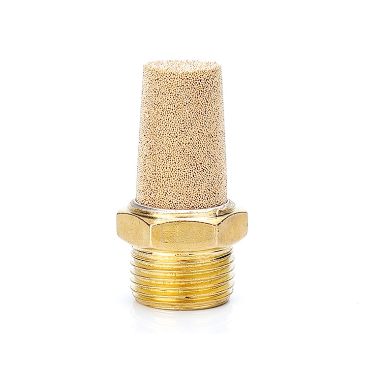 LAIZE 10 ชิ้น Half Copper Long Pneumatic Muffler, Calibre:3 Point