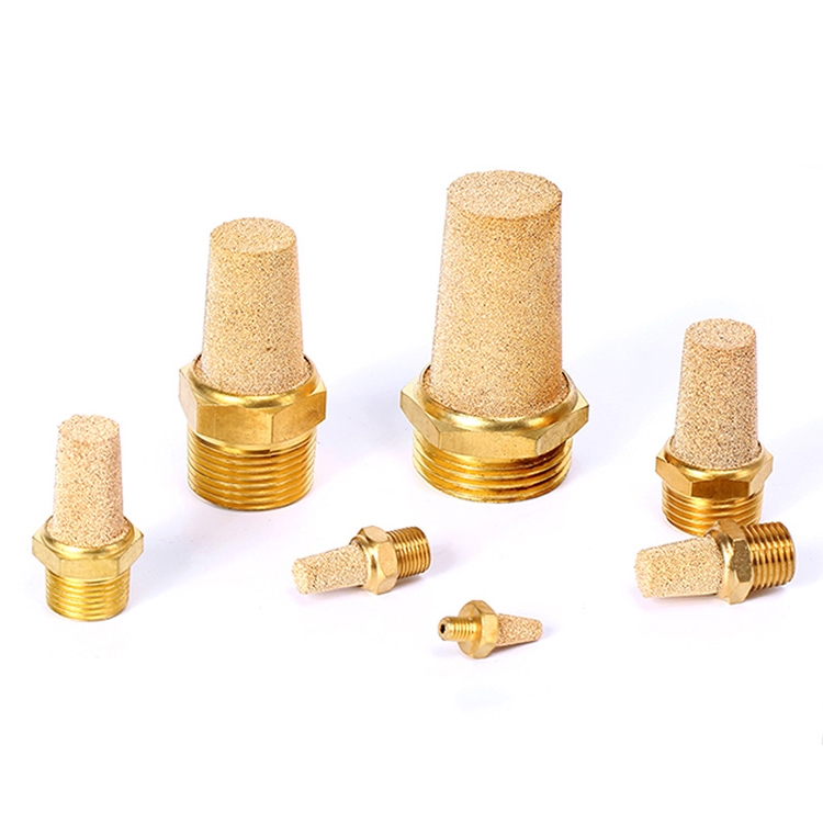 LAIZE Full Copper Long Pneumatic Muffler, Caliber:4 Point