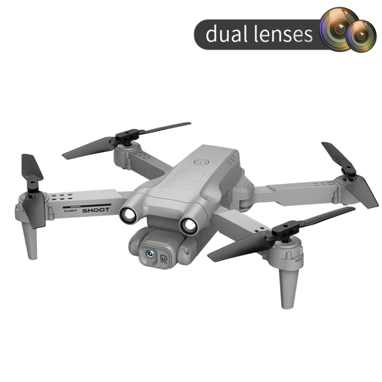 GT2 Barometric Leveling Quadcopter RC Drone, Model:4K Dual Camera(Grey)