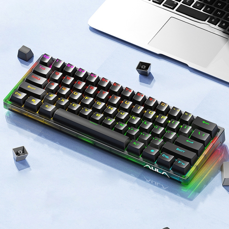 AULA F3261 Wireless Bluetooth Three-mode Mechanical Keyboard(Black)