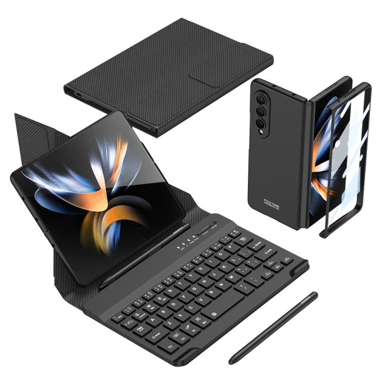 For Samsung Galaxy Z Fold3 5G GKK Magnetic Folding Bluetooth Keyboard ...