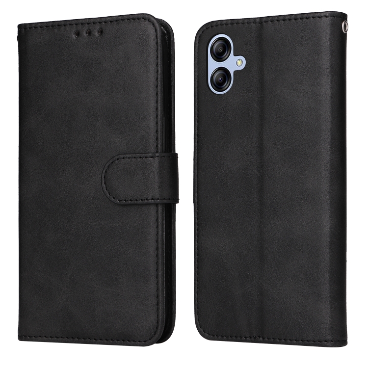 For Samsung Galaxy A04e Classic Calf Texture Flip Leather Phone Case(Black)