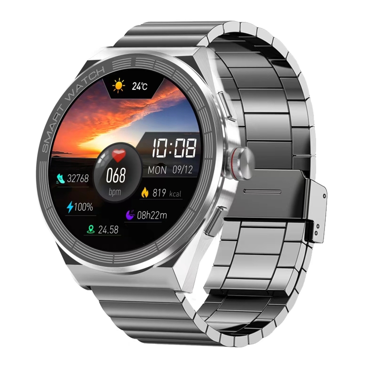 BM01 1.45 inch Steel Band IP68 Waterproof Smart Watch Support Bluetooth ...