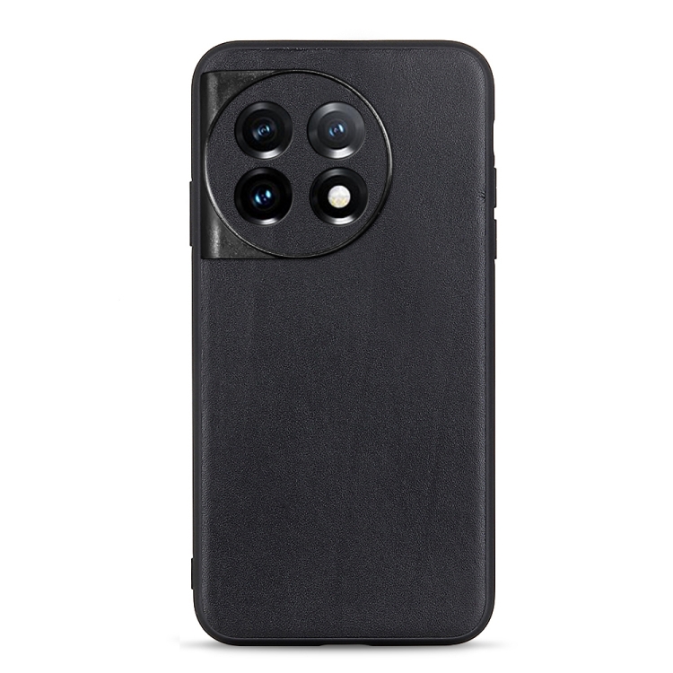 สำหรับ Oneplus Ace 2 11r ซองหนังแกะเนื้อหนังวัวแท้ สีดำ