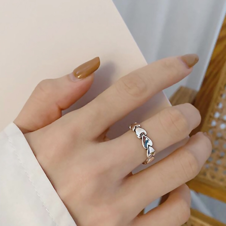 S925 Sterling Silver Cool Style Ladies Combination Ring, Specification:J406