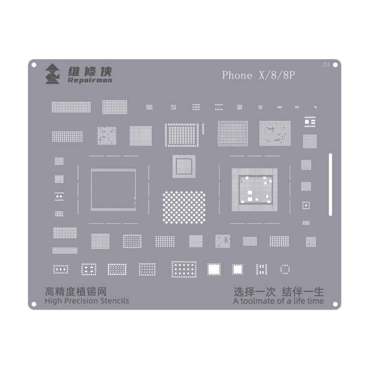 For iPhone 8 / 8 Plus / X Repairman High Precision Stencils CPU BGA iC ...