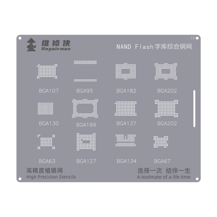 For NAND Flash Repairman High Precision Stencils CPU BGA iC Reballing ...