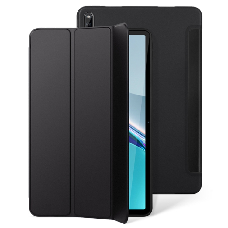 For Huawei Matepad SE 2023 3-fold Soft Smart Leather Tablet Case(Black)