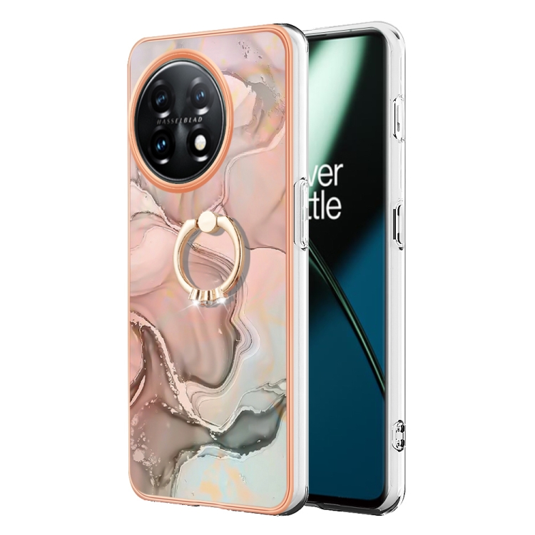 สำหรับ OnePlus 11 Electroplating Marble เคสโทรศัพท์ IMD สองด้านพร้อม ...