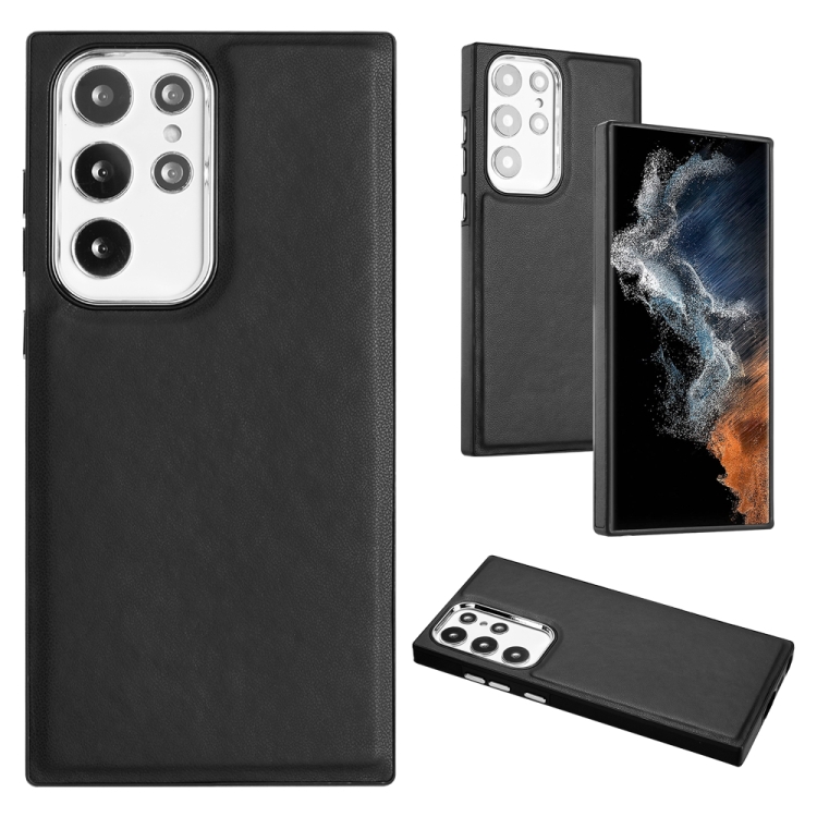 For Samsung Galaxy S23 Ultra Leather Texture Full Coverage Phone Case ...