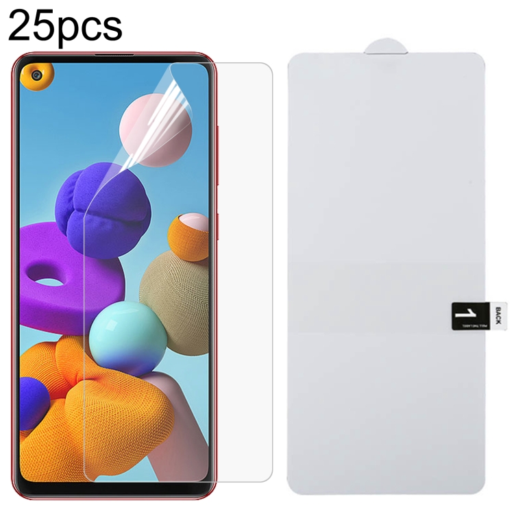 삼성 갤럭시 A24s용 25개 전체 화면 보호 장치 방폭형 하이드로겔 필름