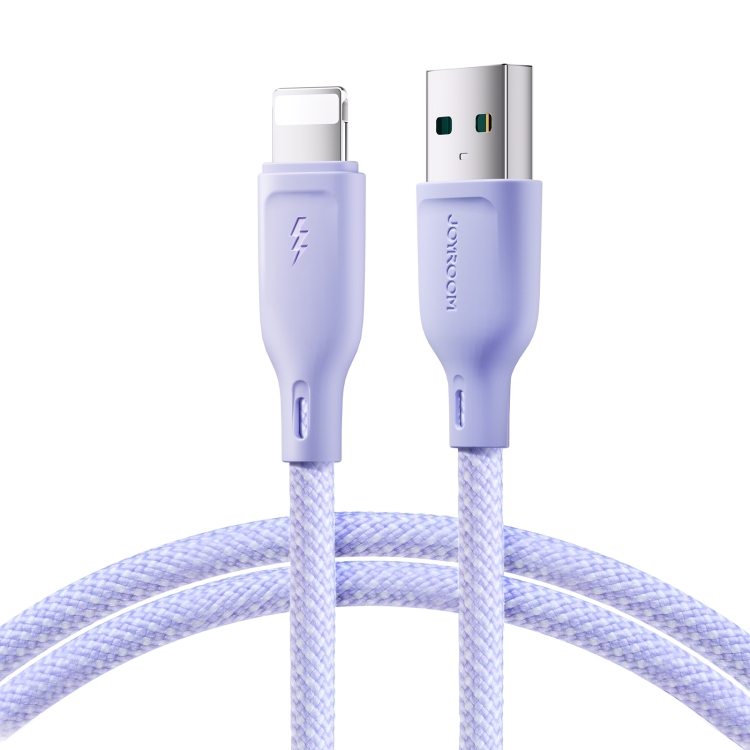 JOYROOM SA34-AL3 3A USB to 8 Pin Fast Charge Data Cable, Length: 1m(Purple)