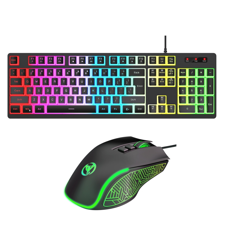 HXSJ L200 + X100 Juego de teclado y mouse con retroiluminación RGB con ...