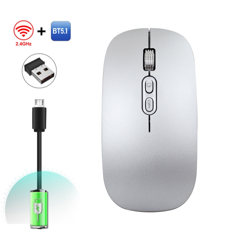 HXSJ M103 1600DPI Dual Mode 2.4GHz + Bluetooth 5.1 Wireless ...