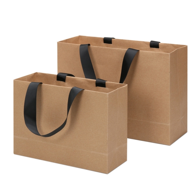 Buff Shopping Kraft Paper Bag Handbag, Size:S