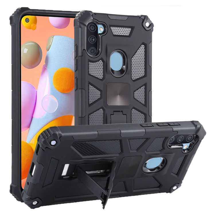 삼성 갤럭시 A11 충격 방지 TPU + PC 마그네틱 보호 케이스 (홀더 포함)