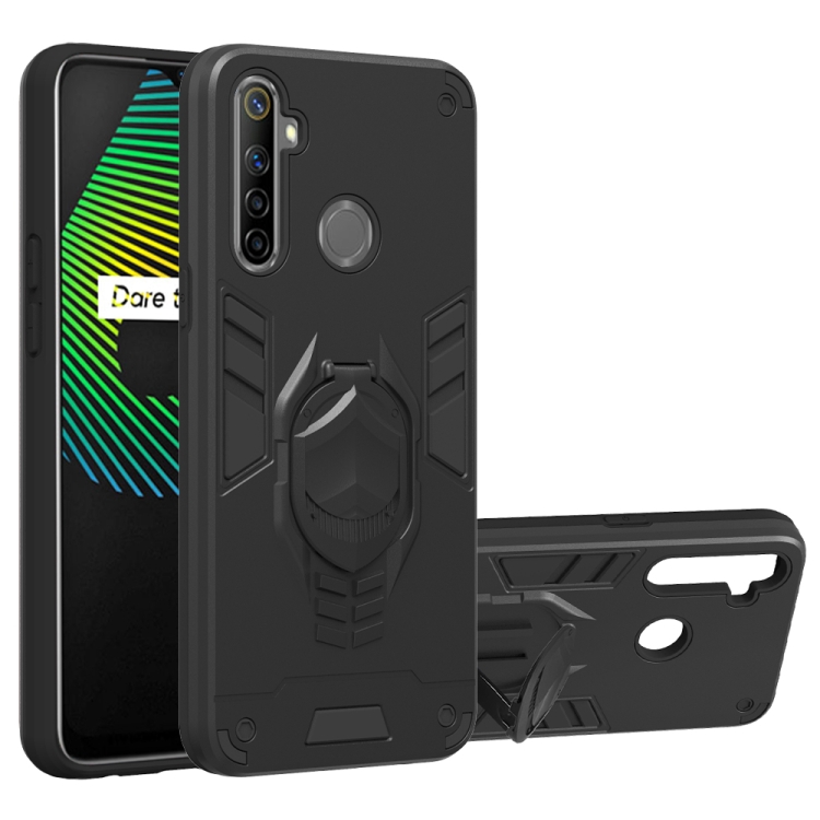 For OPPO Realme 5 2 in 1 Armor Knight Series PC + TPU Protective Case ...