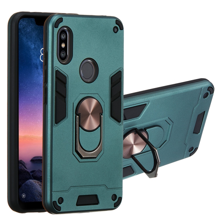 สำหรับ Xiaomi Redmi Note 6 / Note 6 Pro 2 in 1 Armor Series PC + เคสป้องกัน TPU พร้อมที่ใส่แหวน ...