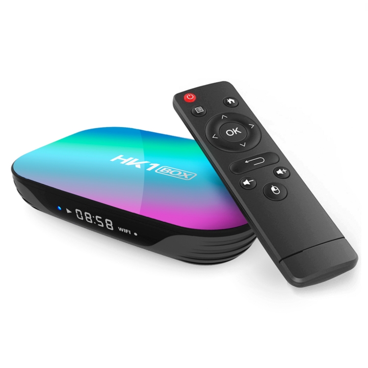 HK1 BOX 4K Smart TV Box Android 9.0 Media Player with Remote Control, Amlogic S905X3 Quad-Core ...