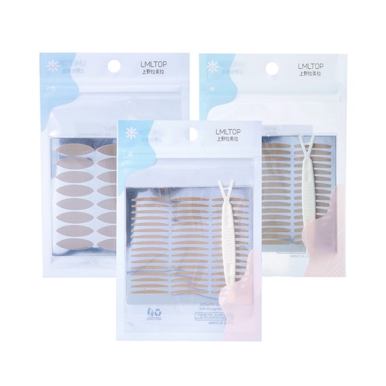 A461-S 120pcs / Bag Natural Dual Eyelid Patch Mesh Lace Skin Color Eye ...