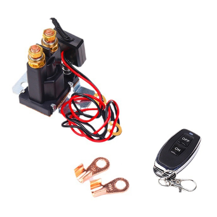 12V 500A Car Battery Remote Control Relay Rotary Switch Cut, Style:with ...