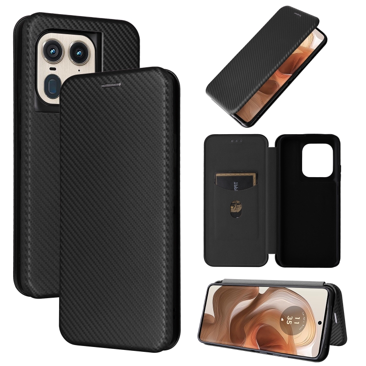 Para Motorola Edge 50 Funda de teléfono de cuero con tapa con textura ...