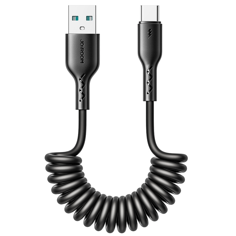JOYROOM SA38-AC3 3A USB to USB-C / Type-C Coiled Fast Charging Data ...