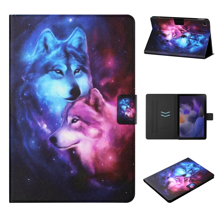 Para Samsung Galaxy Tab A9 Desenho colorido Horizontal Flip PU Tablet ...