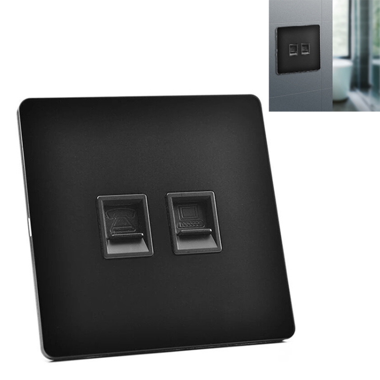 86mm Retro Copper Panel Hand Switch Panel, Style:Computer Hole ...