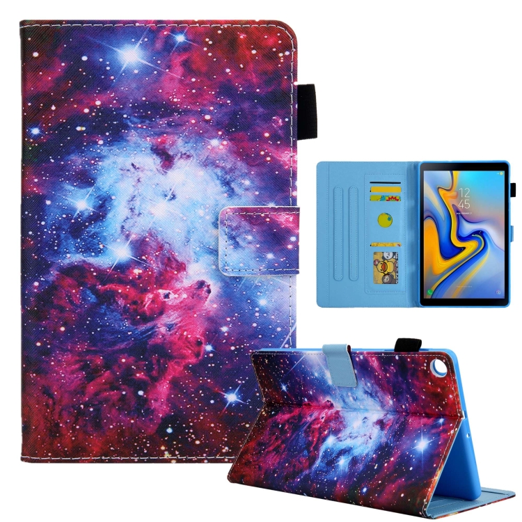 สำหรับ Samsung Galaxy Tab A9 เคสแท็บเล็ตหนังวาดรูปสี Starry Sky