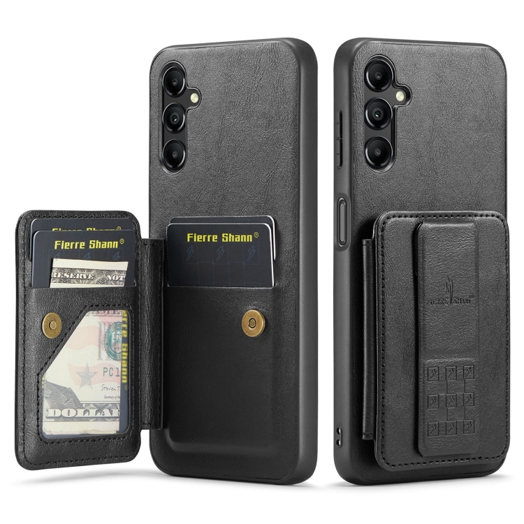 Para Samsung Galaxy A15 5G Fierre Shann Cera de óleo Vaca Couro Porta ...