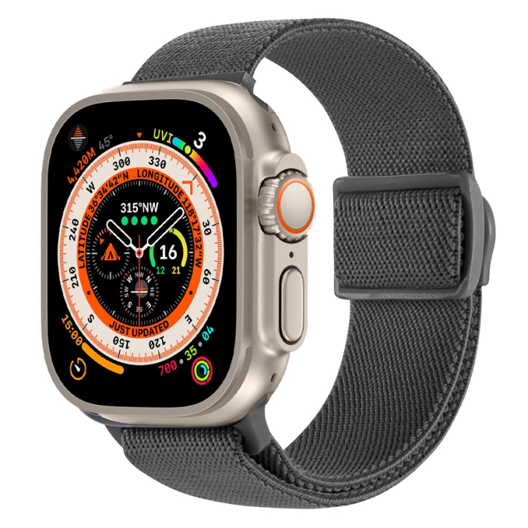 สำหรับ Apple Watch Ultra 2 49 มม. คาร์บอนไฟเบอร์พื้นผิว Snap Buckle สาย ...
