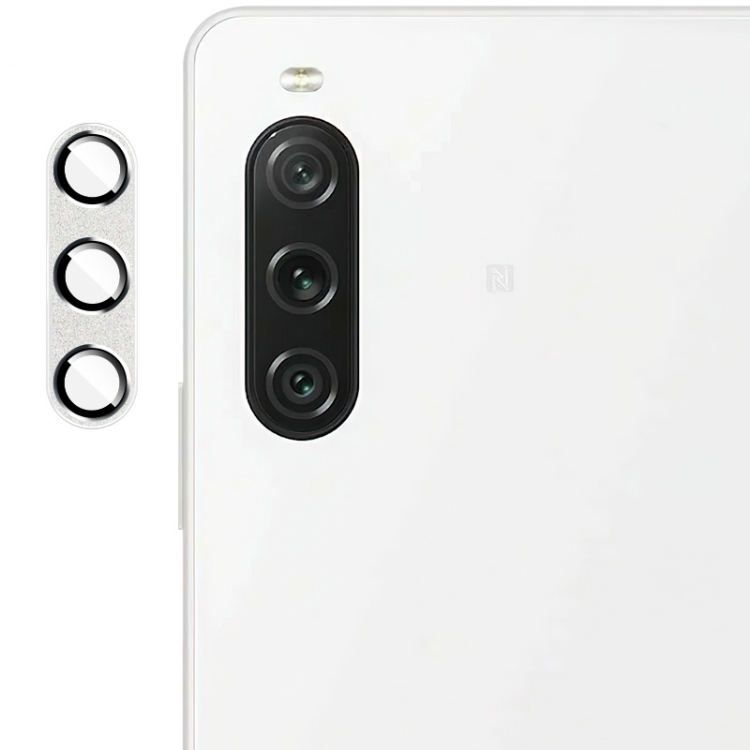 Sony Xperia 10 V용 IMAK Metal Armor 프리미엄 카메라 보호 필름(실버)