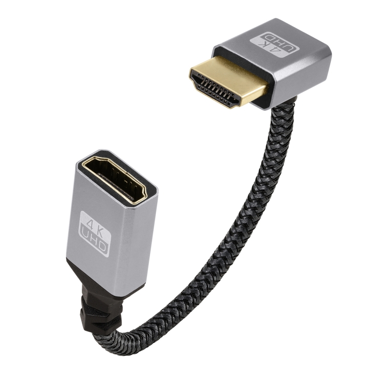 Upward Bend HDMI Male to Female 4K UHD Extension Cable Computer TV ...
