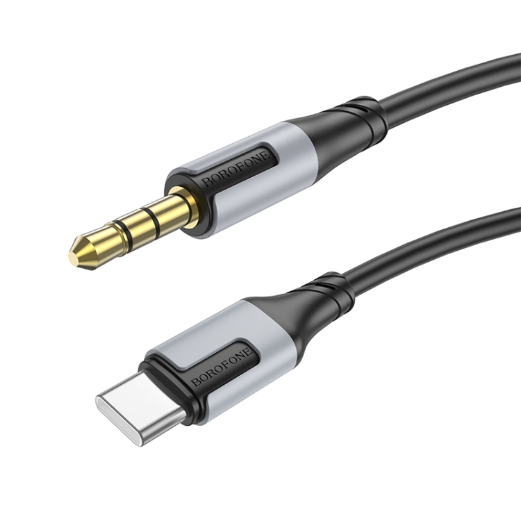 Borofone BL19 AUX Creator Audio Cable, 3.5mm to Type-C Cable, Length: 1m(Black)