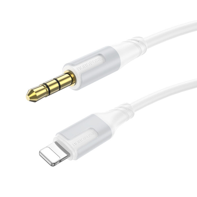 Borofone BL19 AUX Creator Audio Cable, 3.5mm to 8 Pin Cable, Length: 1m(White)