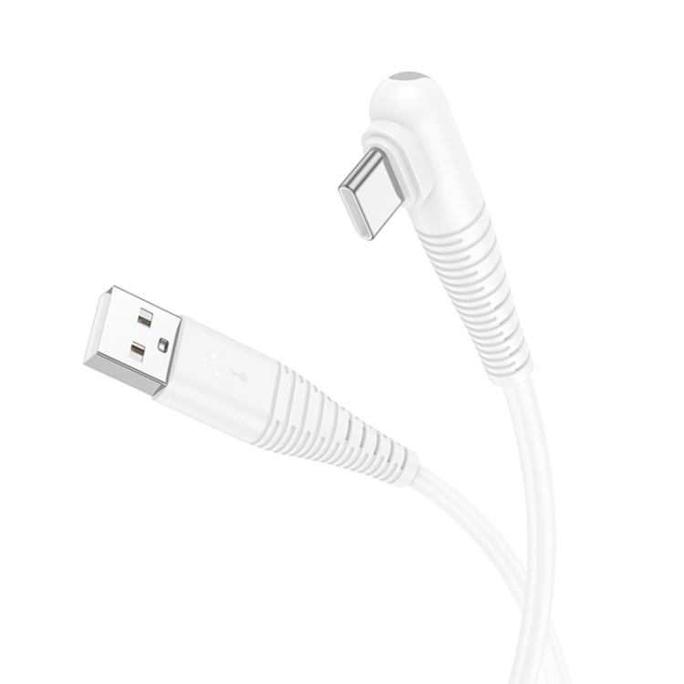 Cable de datos de carga rápida Borofone BX105 3A USB-A a USB-C / Type-C, longitud: 1 m (blanco)