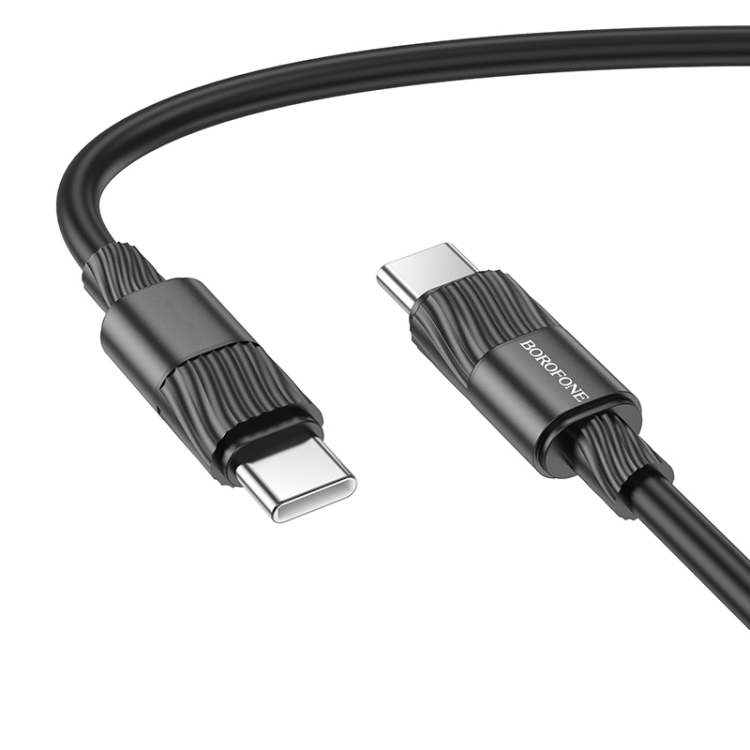 Cable de datos de carga rápida Borofone BX106 de 60 W USB-C/Tipo-C a USB-C/Tipo-C, longitud: 1 m ...