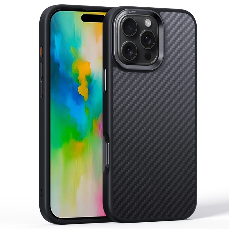 For iPhone 16 Pro Max Carbon Fiber Kevlar MagSafe Magnetic Phone Case ...