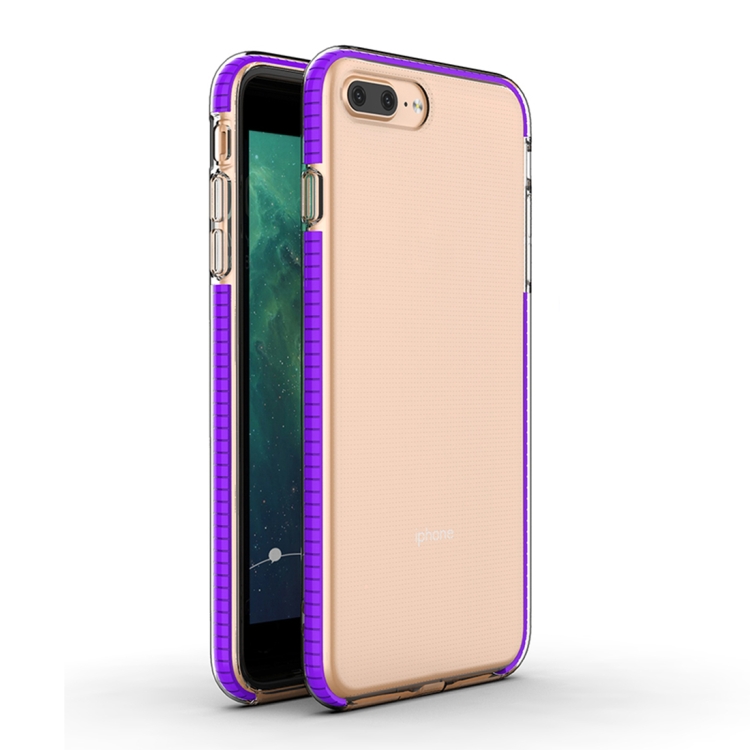 สำหรับ iPhone 8 Plus และ 7 Plus TPU เคสกันกระแทกสองสี (สีม่วง)