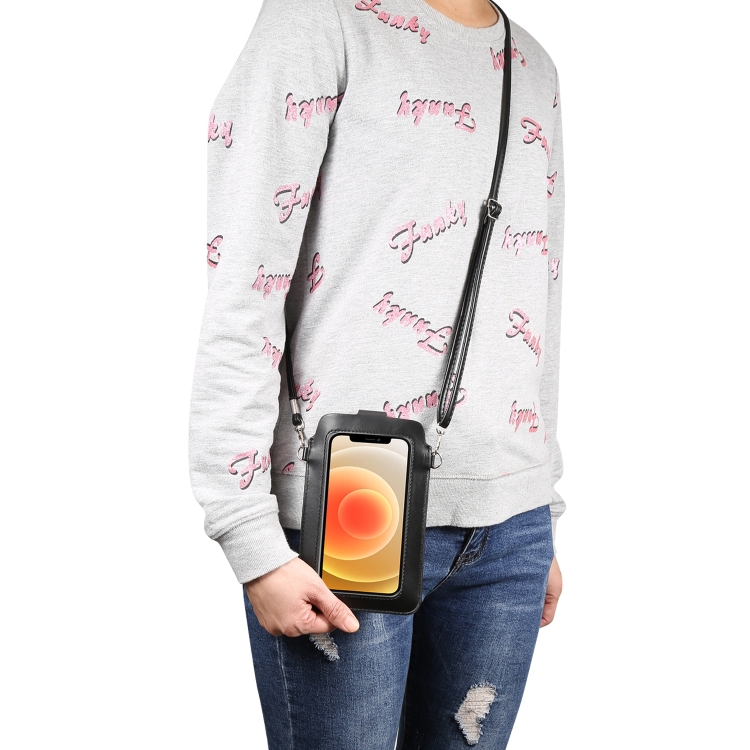 Crazy Horse Textured Riser Touch Screen Phone Case Universal Diagonal ...