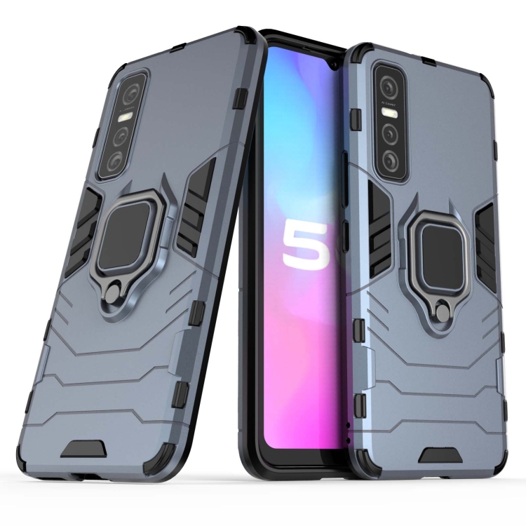 For vivo Y73s PC + TPU Shockproof Protective Case with Magnetic Ring ...