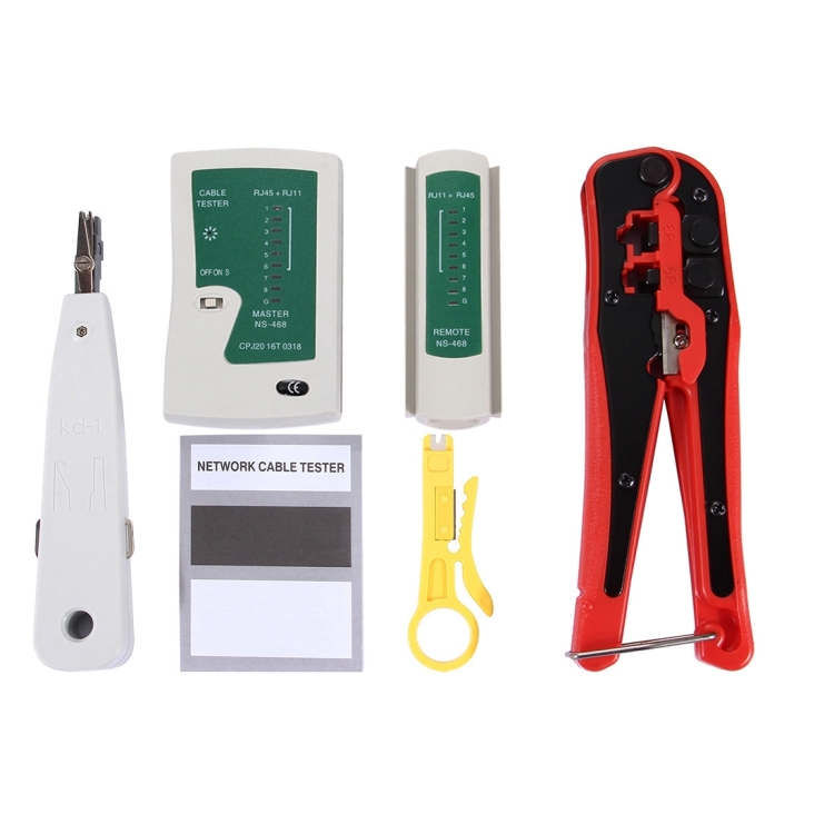 WLXY 4 in 1 Portable Crimping Stripper Punch Down Wire Line Detector ...