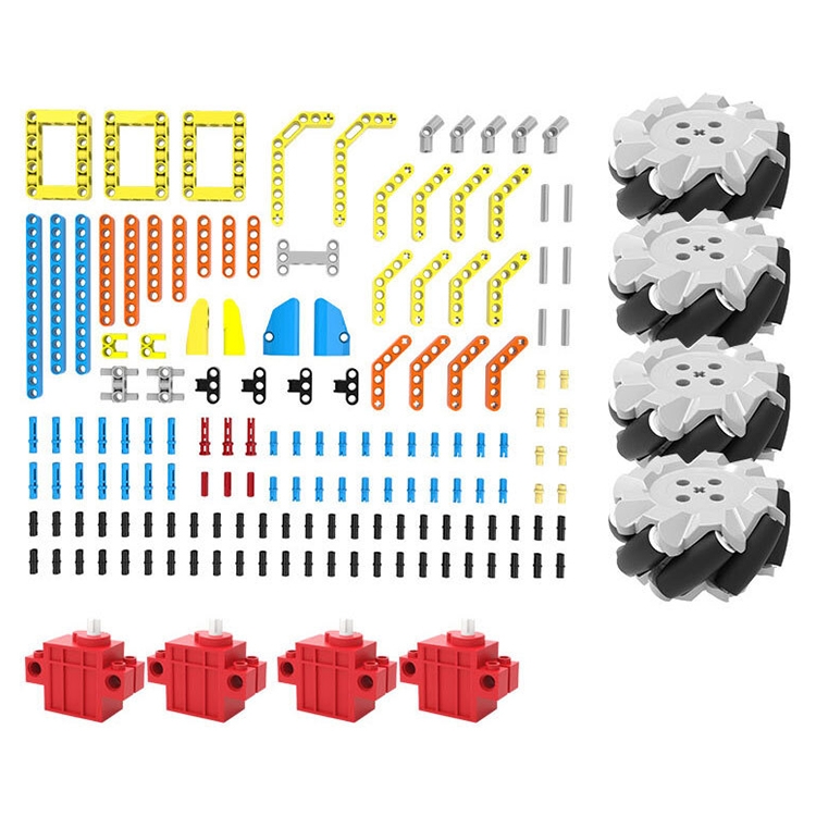 Yahboom Programmable Omnibit 스마트 로봇 자동차 빌딩 블록 팩microbit V2v15 기반 Microbit 제외